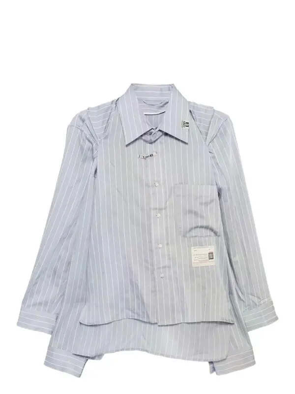 Mihara Yasuhiro Shawl Layered Shirt - Blue