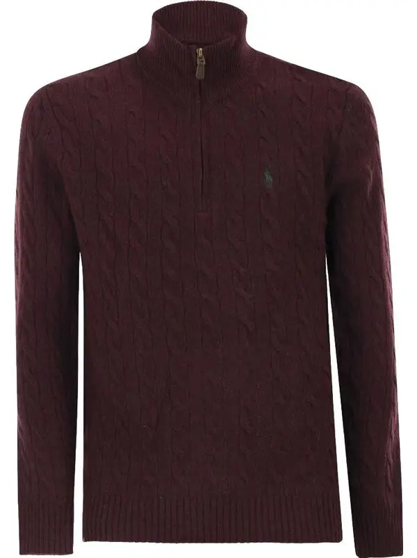 Polo Ralph Lauren Wool And Cashmere Cable Knit Jumper - Red