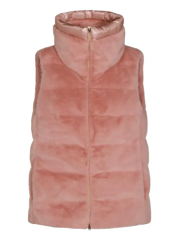 Herno Fur Down Jacket - Rosa Medio