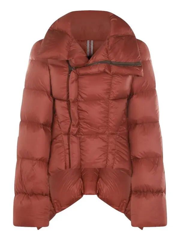 Rick Owens Quilted Down Jacket - Rose Wood