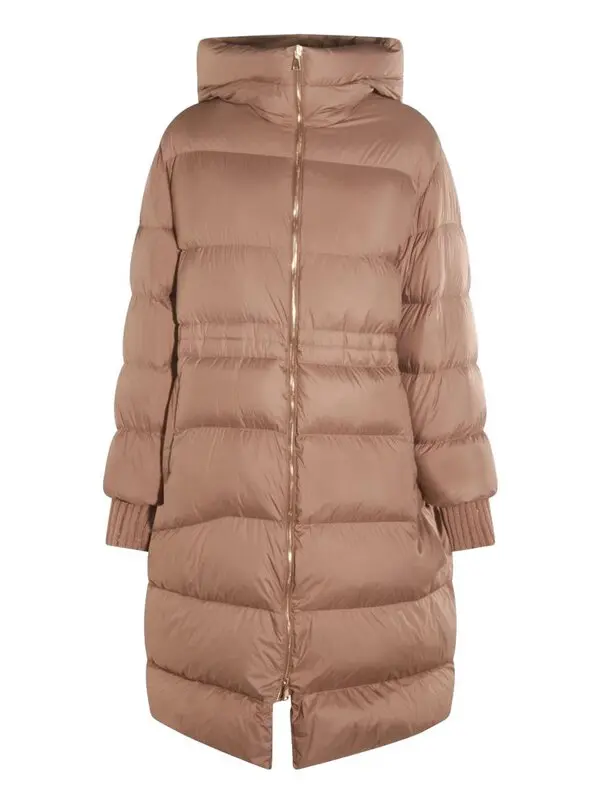 Fabiana Filippi Long Sleeve Quilted Down Jacket - Corteccia