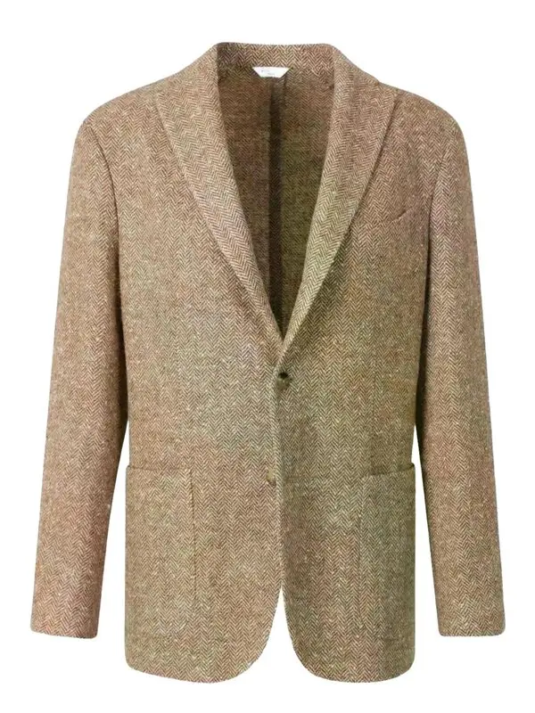 Boglioli Herringbone Wool Jacket - Neutrals