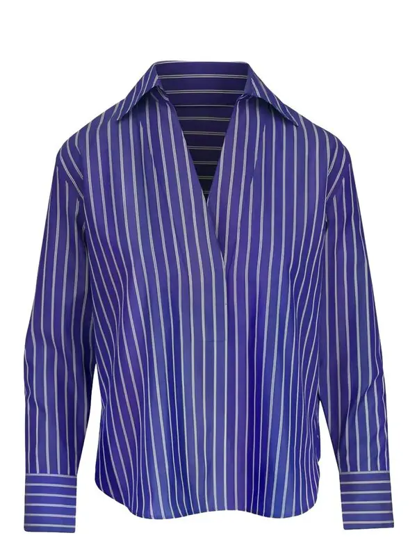 Vince Striped Long-sleeve Shirt - Blue
