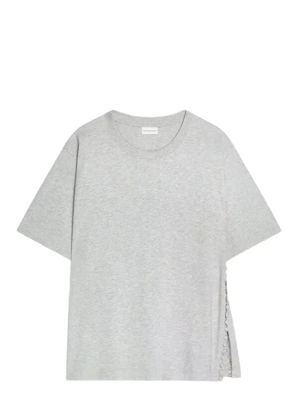 Dries Van Noten Button-embellished T-shirt - Grey