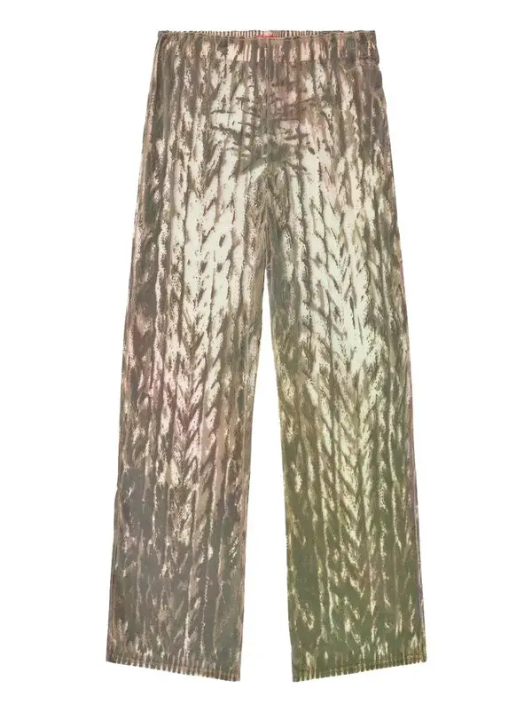 Diesel Cable-print Tulle Trousers - Neutrals