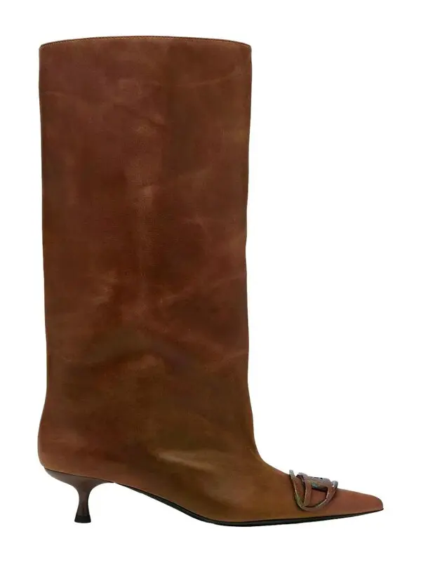 DIESEL® 39mm Venus Leather Knee-high Boots - Brown