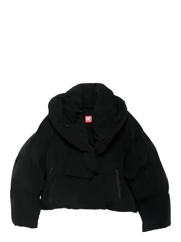 DIESEL Quilted High-neck Jacket - Black