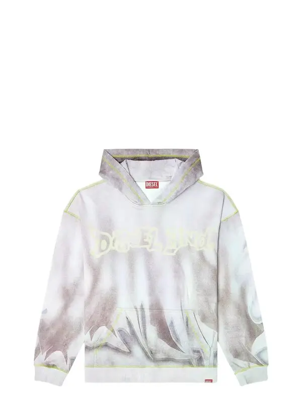 Diesel Graffiti Print Hoodie - White