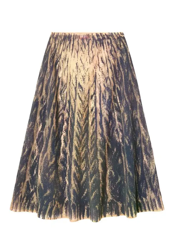 DIESEL® Printed Tulle Midi Skirt - Grey