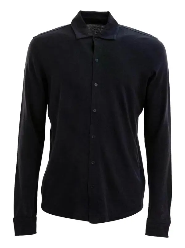 Majestic Filatures Long-sleeve Button-up Shirt - Black