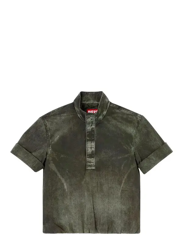 DIESEL® Denim-effect Short-sleeve Polo Shirt - Green