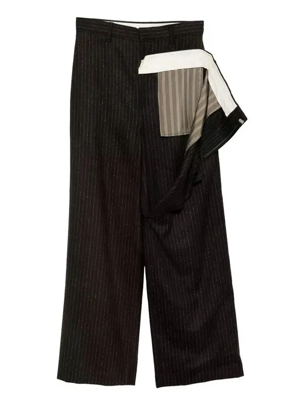 MOOHONG Layered Trousers - Brown