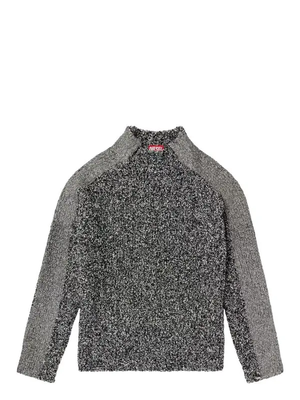 Diesel High-neck Wool Sweater - Grey