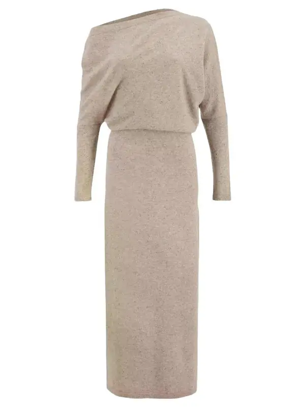 Altuzarra Kasos Asymmetric Cashmere Dress - Neutrals