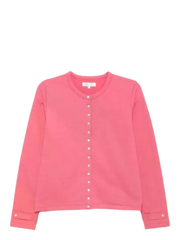 AGNÈS B. Snap Cotton Cardigan - Pink