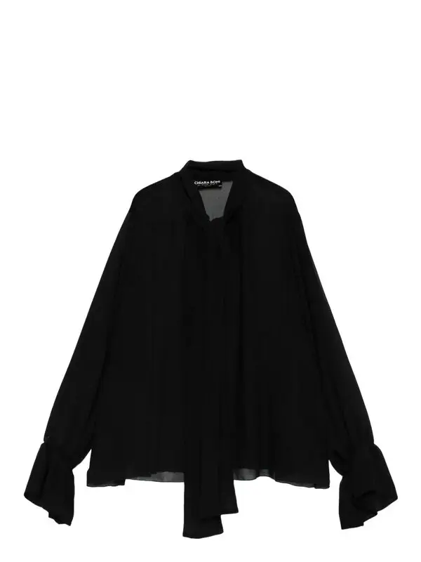 Chiara Boni La Petite Robe Tie-neck Blouse - Black