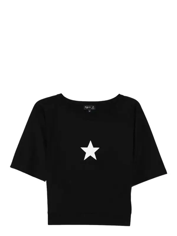 AGNÈS B. Star-print T-shirt - Black