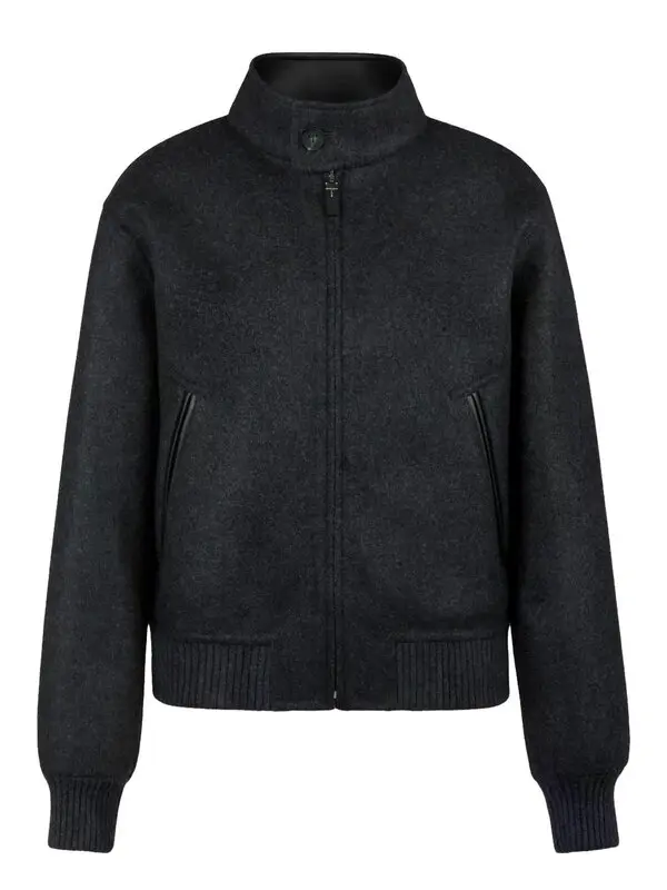 TOD'S Wool Bomber Jacket - Black