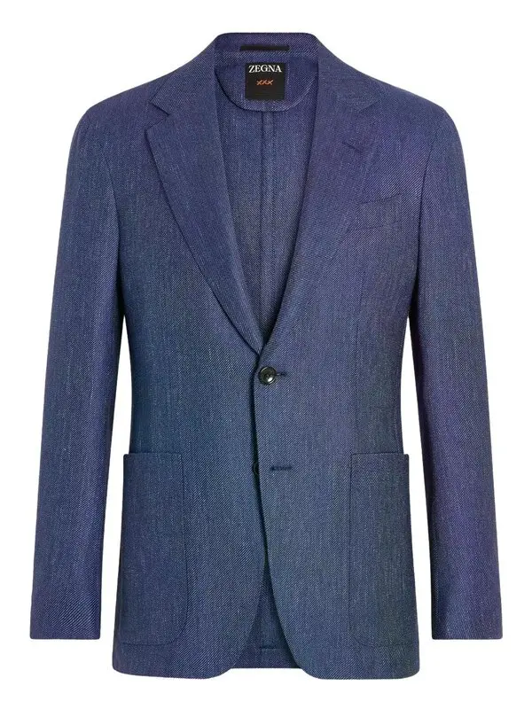 Zegna Patch-pocket Blazer - Blue