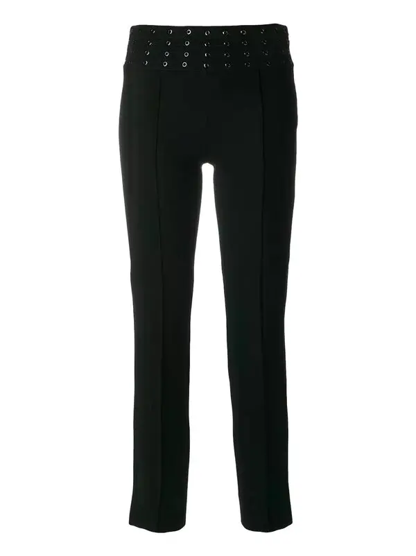 Emilio Pucci Embellished Waist Cropped Trousers - Black