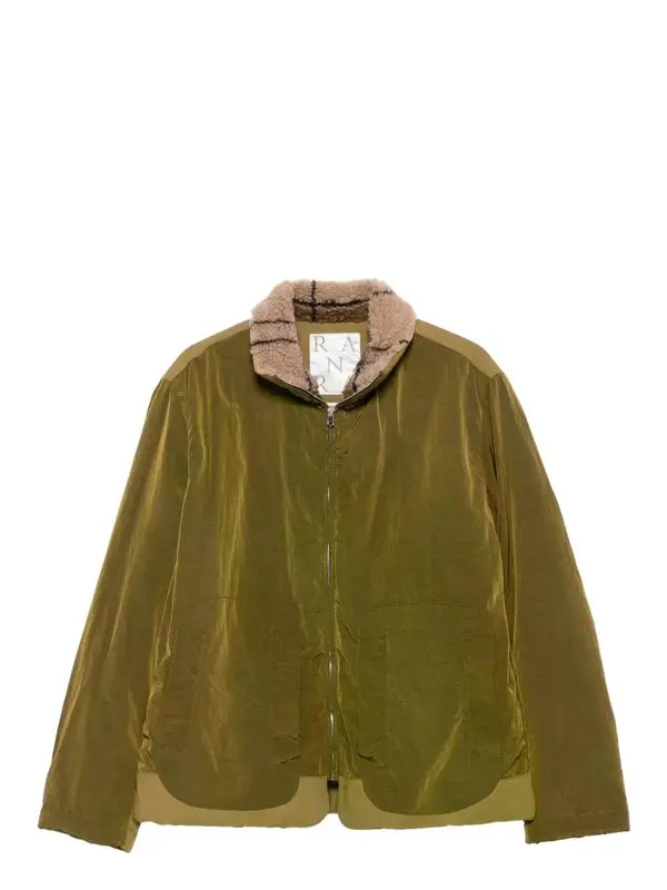 RANRA Zip-front Jacket With Sherpa Collar - Green