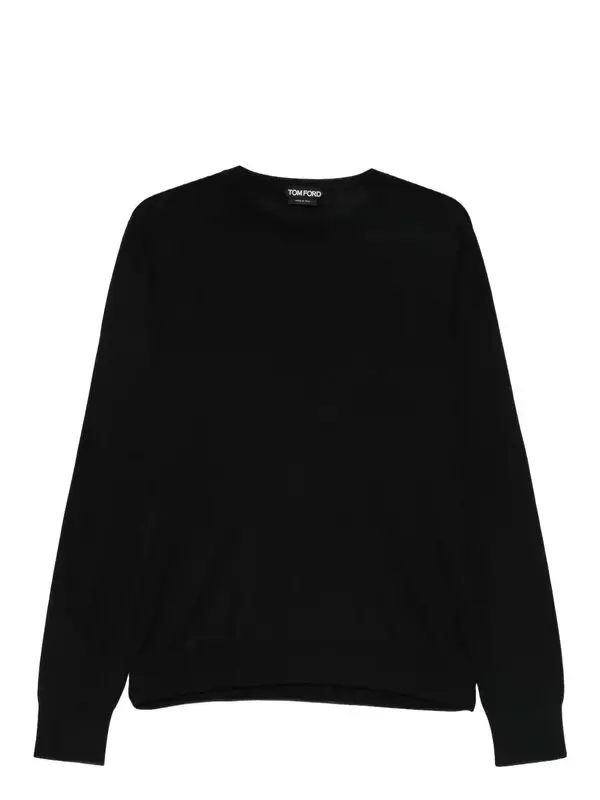 TOM FORD Crew-neck Silk Sweater - Black