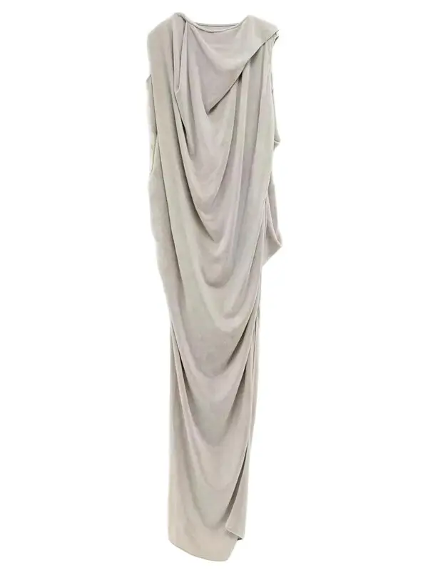 Rick Owens Draped Cowl-neck Asymmetrical Dress - Grey