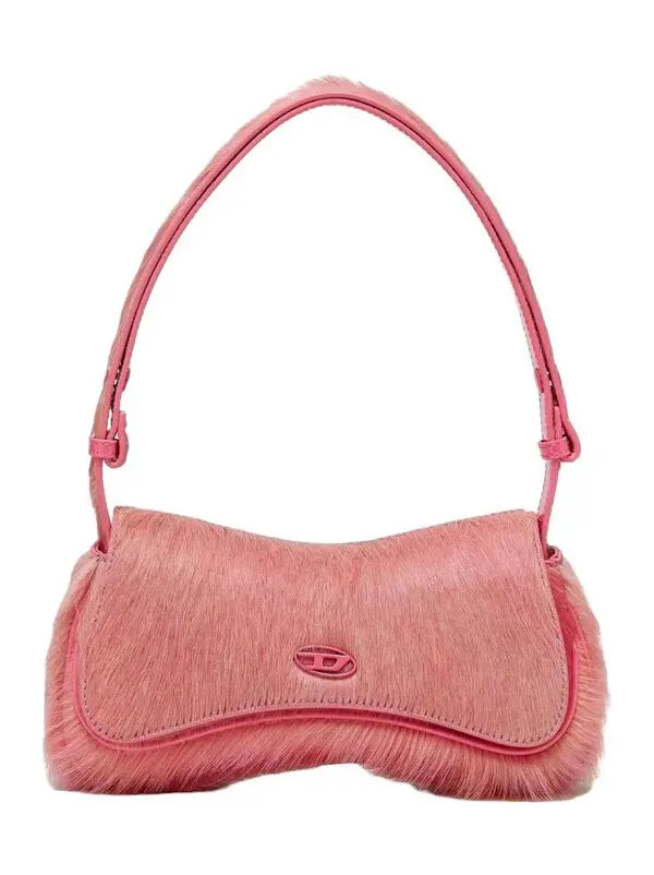 DIESEL Leather Top Handle Clutch - Pink