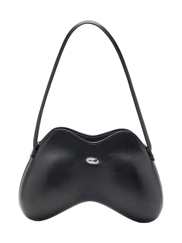 DIESEL® Double-d Curved Shoulder Bag - Black