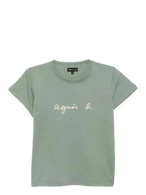 AGNÈS B. Logo-print Cotton T-shirt - Green