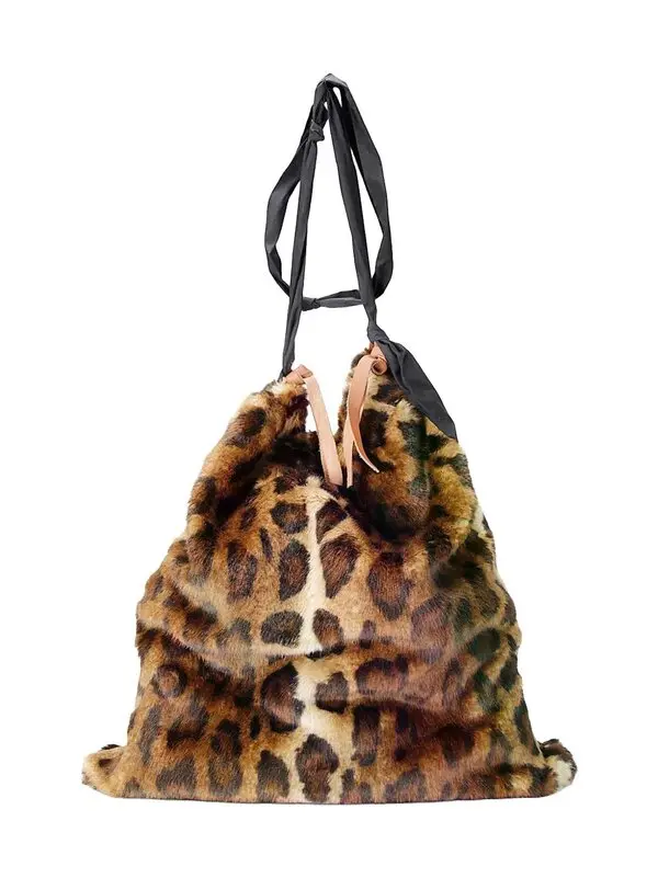 MAISON JEJIA Leopard-print Faux-fur Shoulder Bag - Brown