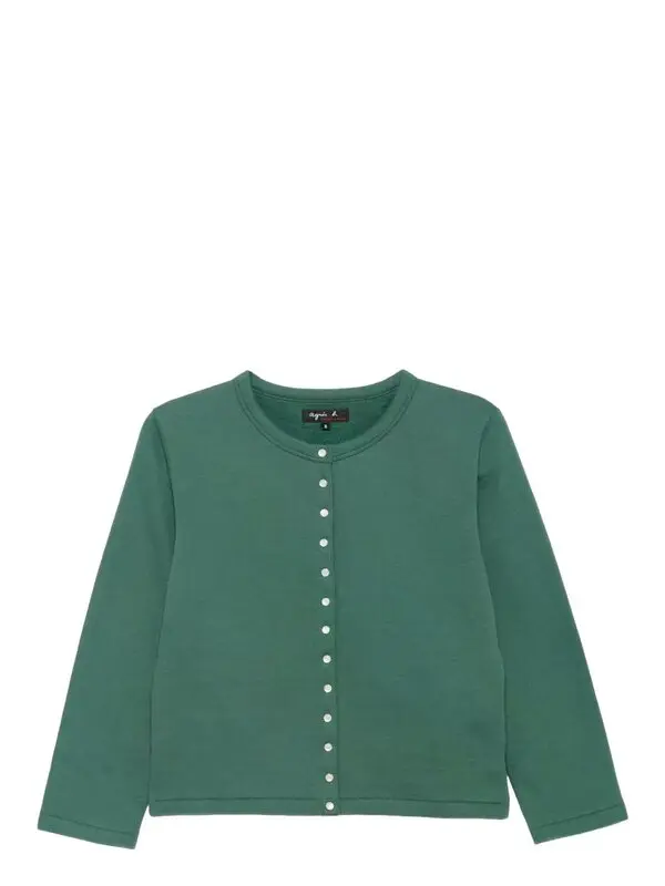 AGNÈS B. Snap Cotton Cardigan - Green