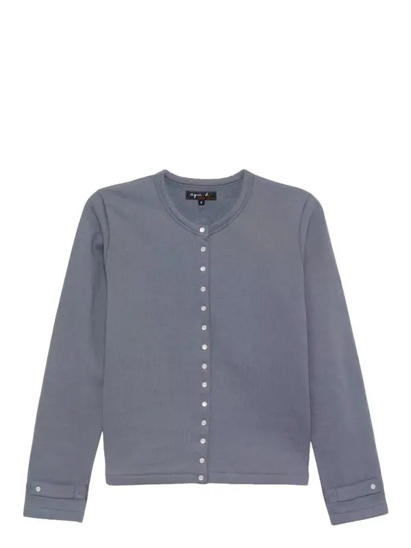 AGNÈS B. Snap Cotton Cardigan - Blue