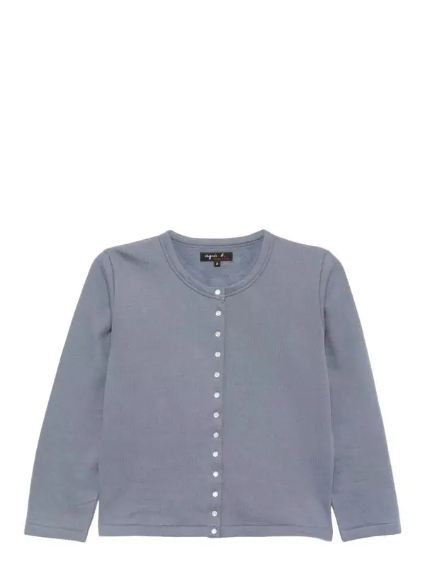 AGNÈS B. Snap Cotton Cardigan - Blue