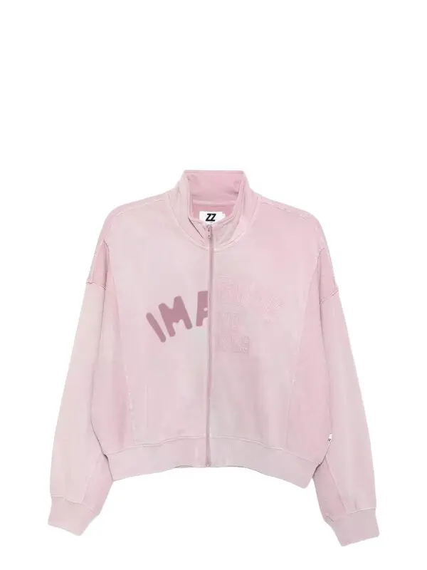 Izzue Paneled Cotton Sweatshirt - Pink