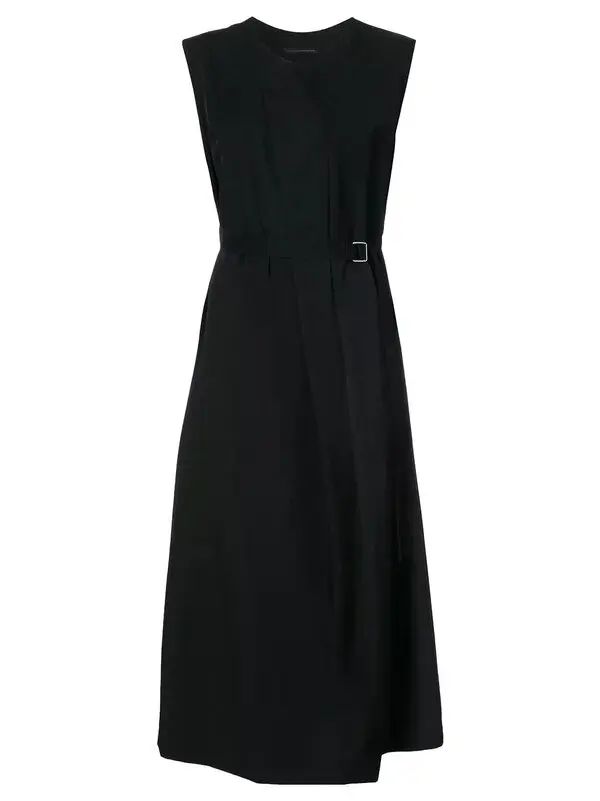 Y’s Flared Knitted Dress - Black
