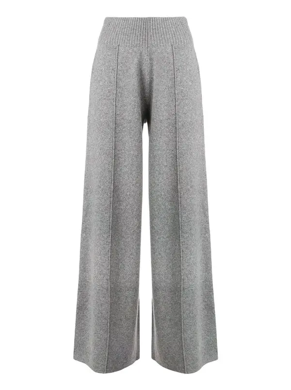 Pringle Of Scotland Knitted Flared Trousers - Grey