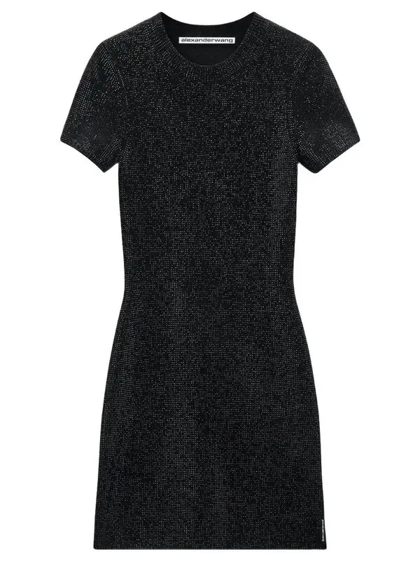 Alexander Wang Crew-neck Mini Dress - Black
