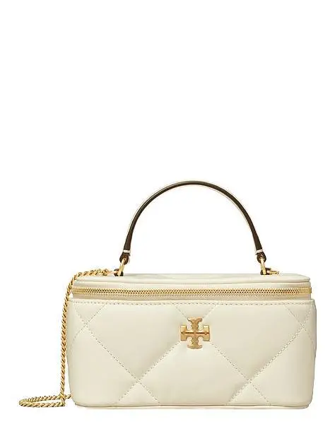 Tory Burch Kira Diamond Quilt Vanity Case - Warm White