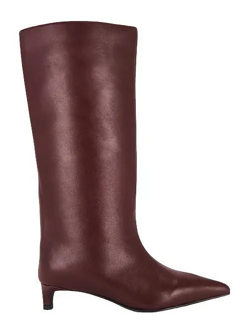 NAKEDVICE The Stacey Boot - Dark Cherry Leather
