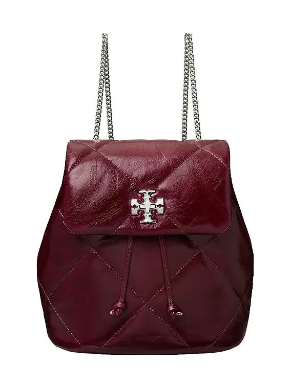 Tory Burch Kira Diamond Quilt Mini Backpack - Dark Carmine
