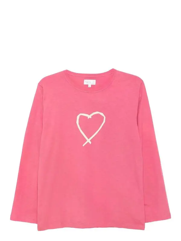 AGNÈS B. Graphic-print Cotton T-shirt - Pink