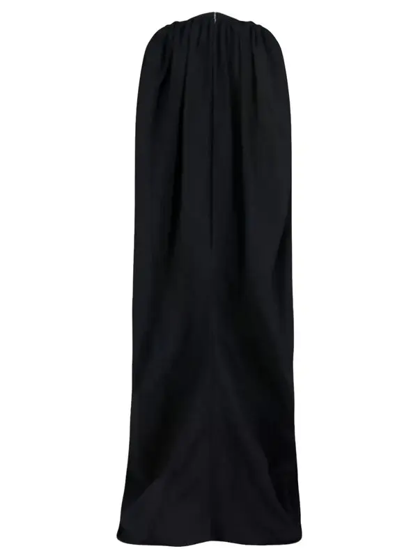 DURAN LANTINK Draped Neckline Maxi Dress - Black