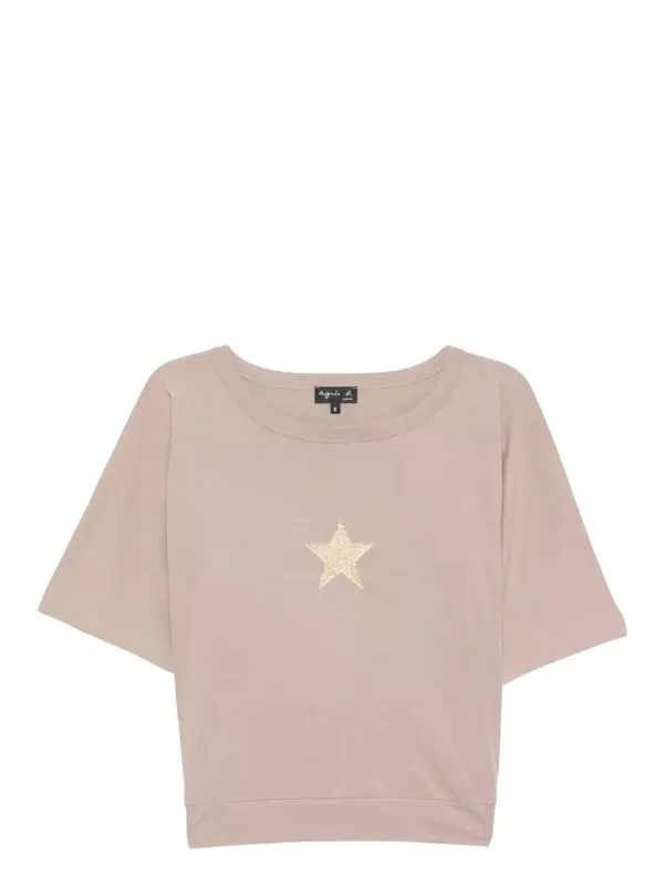 AGNÈS B. Star-print T-shirt - Neutrals
