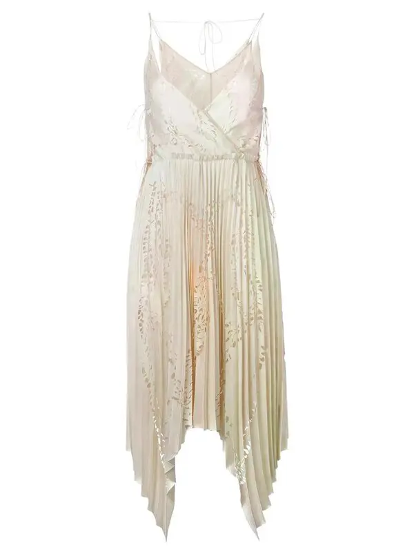Emilio Pucci Cut-out Detail Pleated Dress - Neutrals