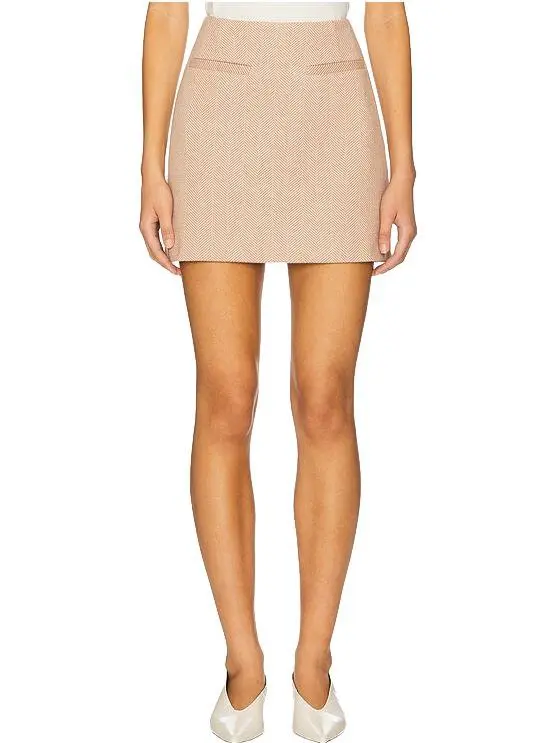 Minkpink Valeria Mini Skirt - Beige & Cream