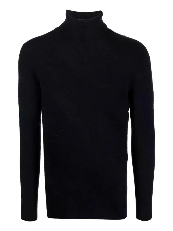 ROBERTO COLLINA Roll-neck Knitted Jumper - Blue