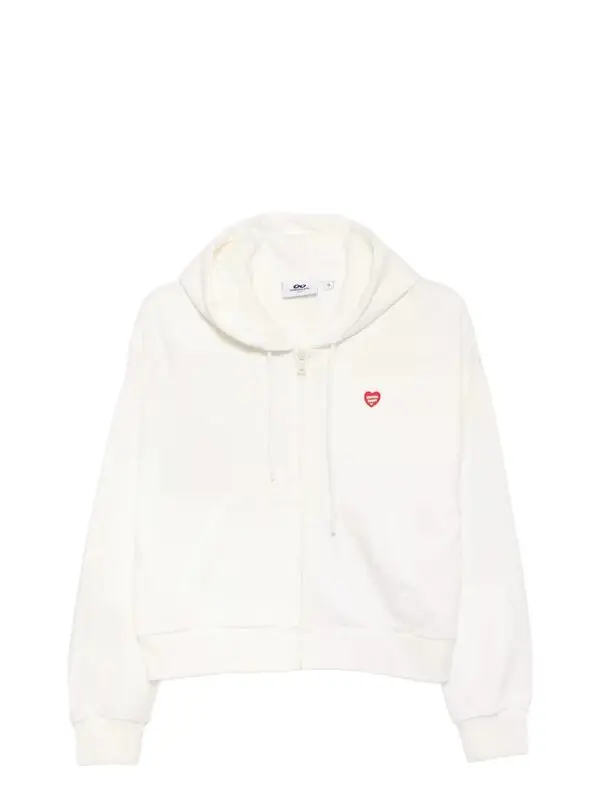 CHOCOOLATE Logo Appliqué Cotton Hoodie - White