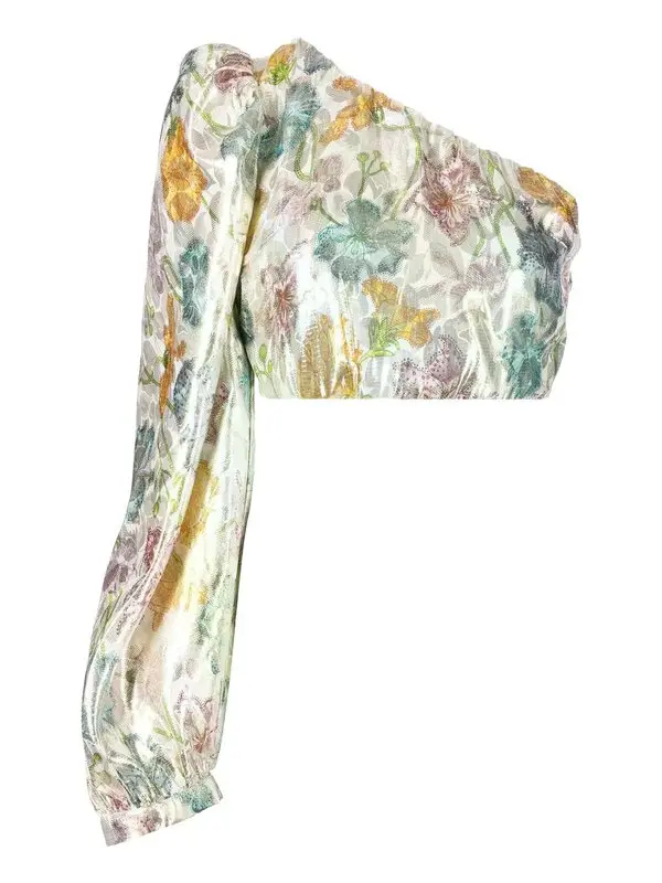 HAYLEY MENZIES Shimmering Bonita Silk Jacquard Top - Multicolour