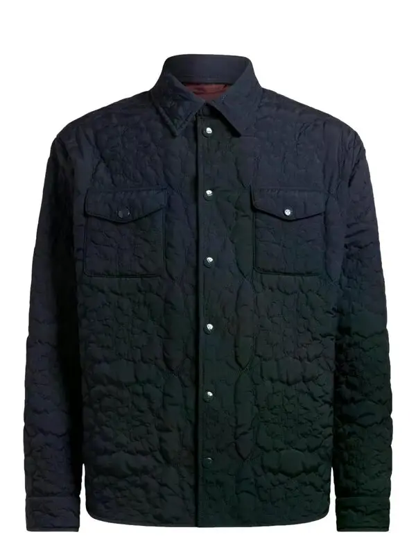 Etro Quilted Floral-pattern Overshirt - Blue